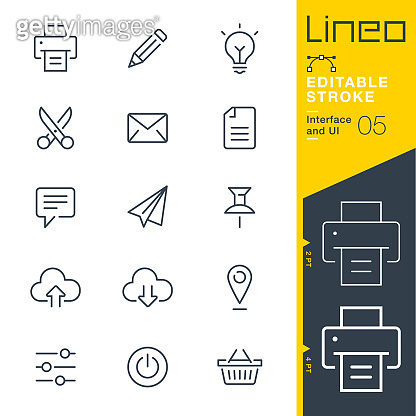 Lineo Editable Stroke - Interface and UI line icons 이미지 (954553786) - 게티이미지뱅크