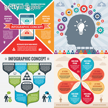 Business infographic templates concept vector illustration. Abstract ...