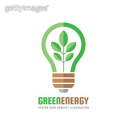 Green energy - vector business sign template concept illustration in ...