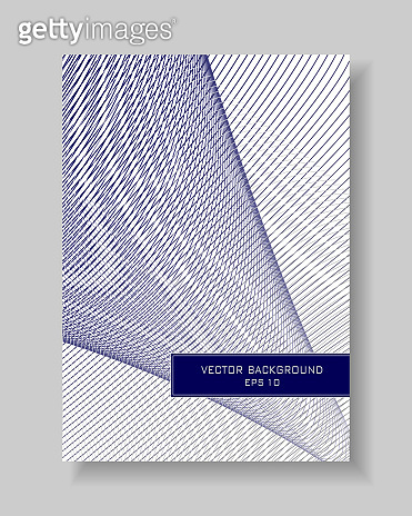 Cover template of line art design. Abstract vector mesh background of ...