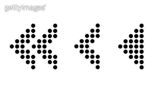 Arrow set with trendy new styles. Arrows made with polygon dots. 이미지 ...