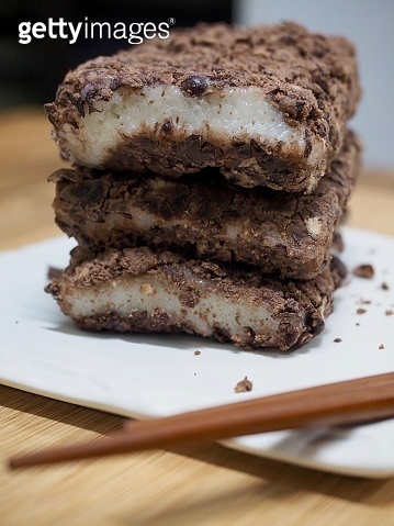 Korean traditional food steamed rice cake, Red bean cake, Sirutteok ...