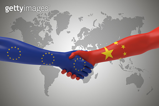 Europe and China Handshake Bilateral talks 이미지 (970240928) - 게티이미지뱅크
