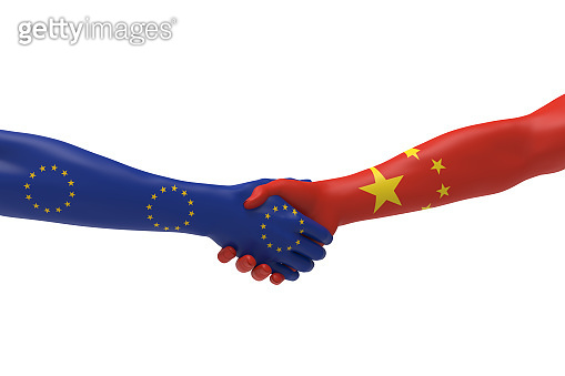Europe and China Handshake Bilateral talks (970240076) - 게티이미지뱅크