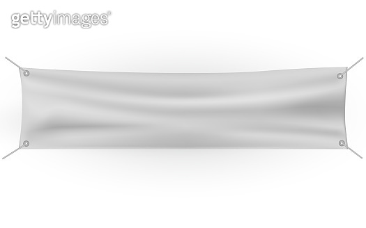 Blank horizontal banner, streamer, mockup, isolated. (936560348) 일러스트 ...