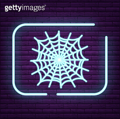 Neon spider sign arachnid logo on the wall. (1029106892) 일러스트, 무료 일러스트 ...