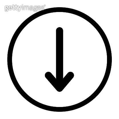 down arrow icon on white background. down arrow sign. flat style. arrow ...