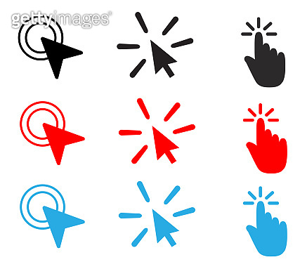 set double click filled vector icon. mouse double click icon on white ...