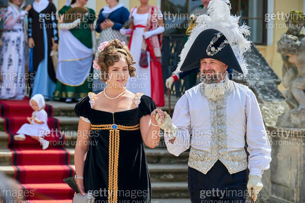 Slavkov-Austerlitz castle historical reenactment.Actors play Maria ...