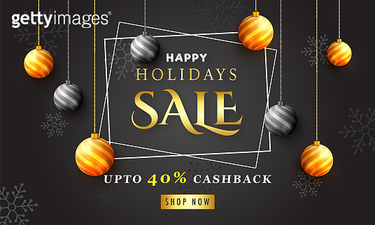 Happy Holidays Sale Banner, Promotional Poster, Advertising Flyer ...
