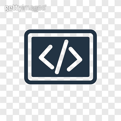 Coding vector icon isolated on transparent background, Coding ...