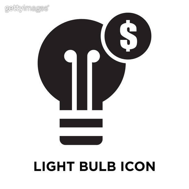 Light bulb icon vector isolated on white background, logo concept of ...