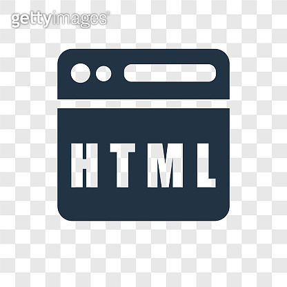 Html vector icon isolated on transparent background, Html transparency ...