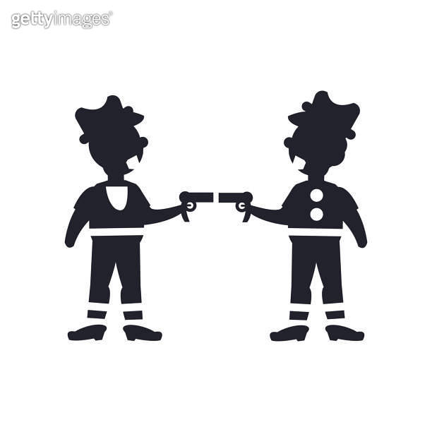 Gangsters icon vector sign and symbol isolated on white background ...