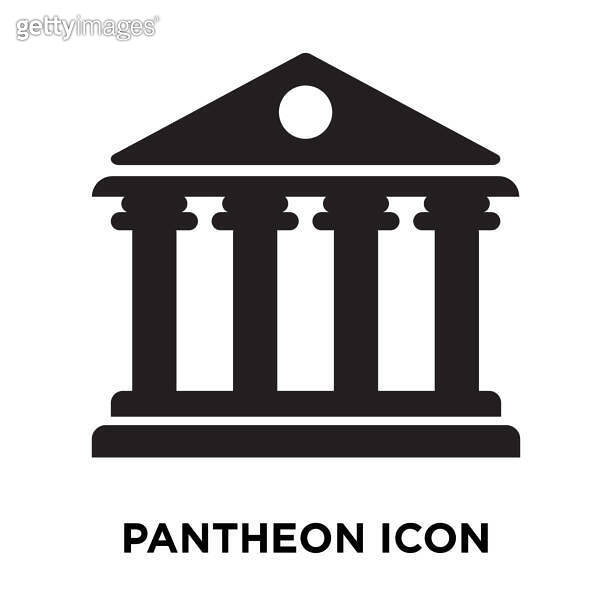 Pantheon icon vector isolated on white background, logo concept of ...