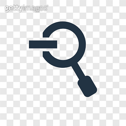 Zoom out vector icon isolated on transparent background, Zoom out ...