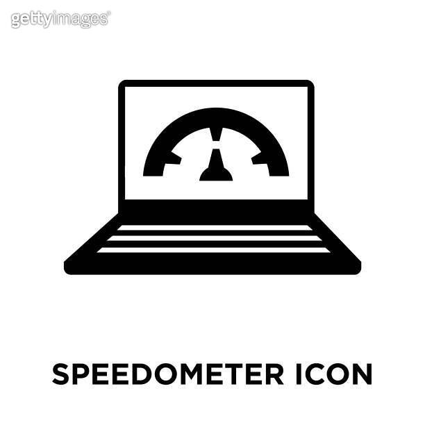 Speedometer icon vector isolated on white background, logo concept of ...