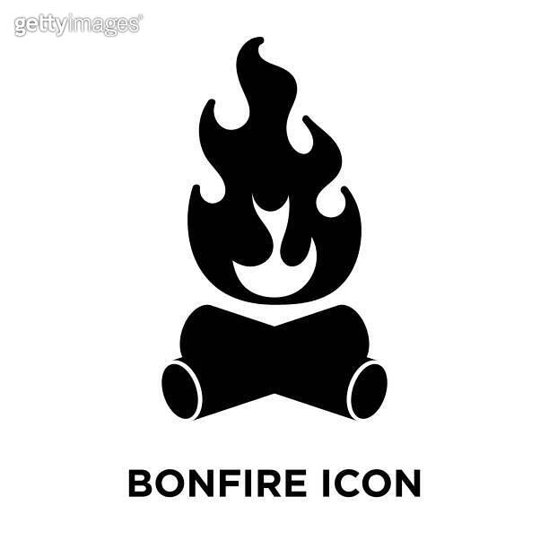Bonfire icon vector isolated on white background, logo concept of ...