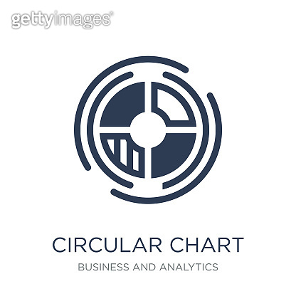 Circular chart icon. Trendy flat vector Circular chart icon on white ...