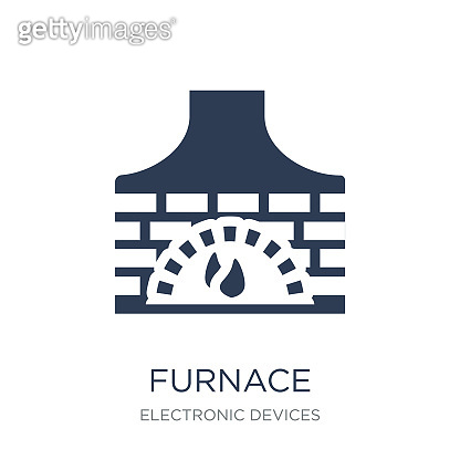 furnace icon. Trendy flat vector furnace icon on white backgroun ...