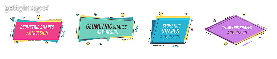 Geometric shapes with abstract elements and place for text. Vector ...
