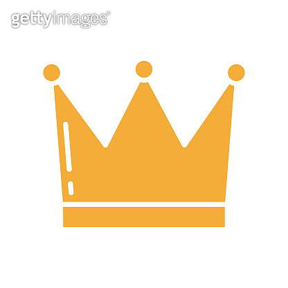 Vector flat glyph icon design. Golden crown illustration 이미지 ...