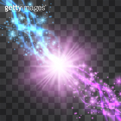 Electric discharge, thunderbolt clash explosion light effect on ...