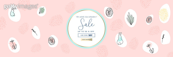 Trendy Header Design with different hand drawn shapes 이미지 (1058813618 ...