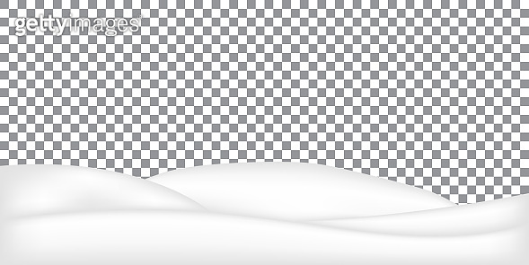 Realistic snowdrift isolated on transparent background. Snowy landscape ...