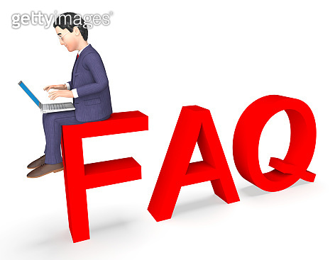 Character Faq Shows Frequently Asked Questions And Advice 3d Rendering ...