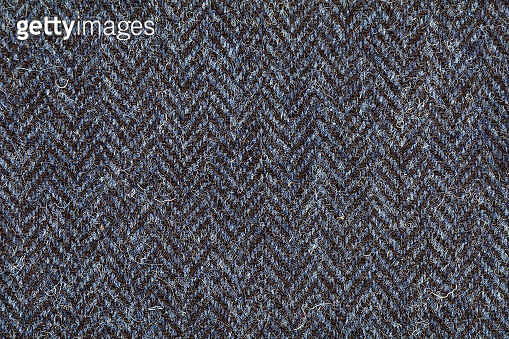 Blue Tweed Fabric In Herringbone Texture 이미지 (1067904658) - 게티이미지뱅크