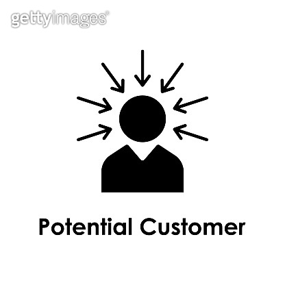 man, arrow, potential customer icon. Element of business icon for ...