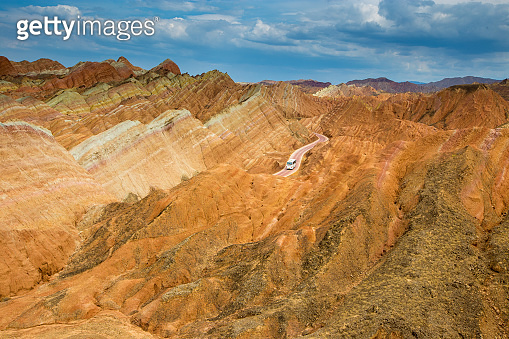 ZhangYe Rainbow Mountain natural colorful soil DanXi Scenic Spot in ...