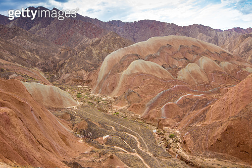 ZhangYe Rainbow Mountain natural colorful soil DanXi Scenic Spot in ...