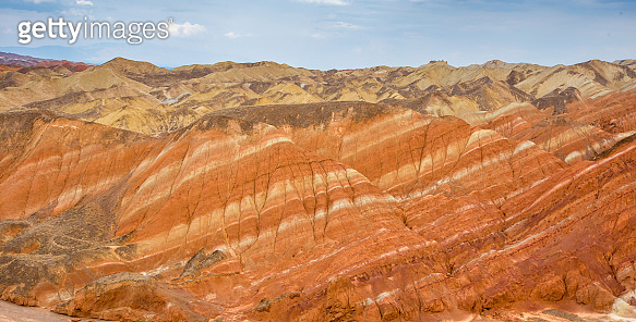 ZhangYe Rainbow Mountain natural colorful soil DanXi Scenic Spot in ...