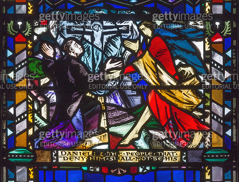 London - The messianic prophecy of Daniel on the stained glass ...