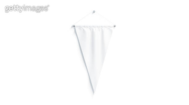 Blank White Triangular Pennant Mock Up Isolated 이미지 1016654840 게티이미지뱅크