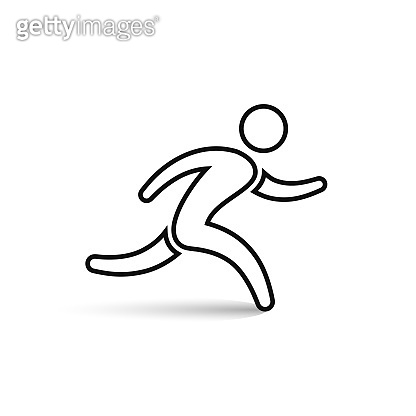 Running man outline icon, vector simple run symbol. (995119958) - 게티이미지뱅크
