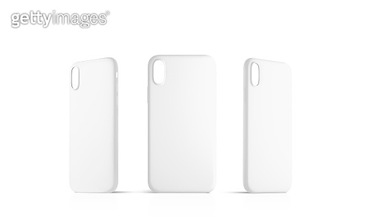 Blank white phone case mock up set, empty isolated (961875818) - 게티이미지뱅크