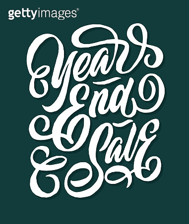 year end sale hand lettering typography sales and marketing shop store ...