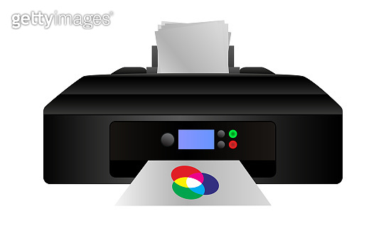 Vector illustration of home rgb digital inkjet printer 이미지 (1078658268 ...