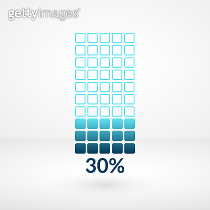 30 percent square chart isolated symbol. Percentage vector element ...