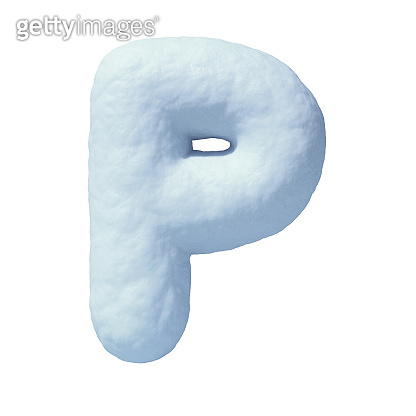 Snow font 3d rendering letter P 이미지 (907846940) - 게티이미지뱅크