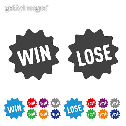 Win and Lose Icons - Graphic Icon Series 이미지 (912599182) - 게티이미지뱅크
