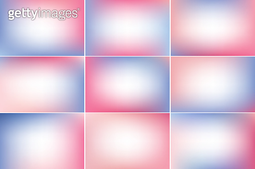 Spring banners. Pink and blue colors. Gradient vector backgrounds ...