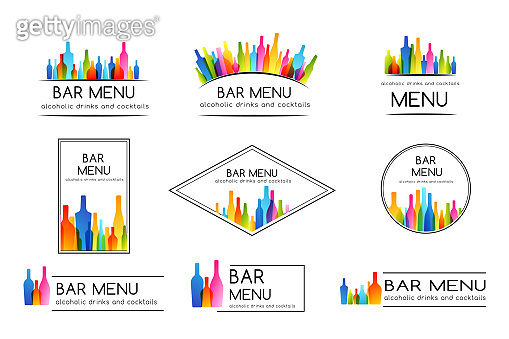 Bar menu design collection. Set of badges and labels. 이미지 (963295126 ...