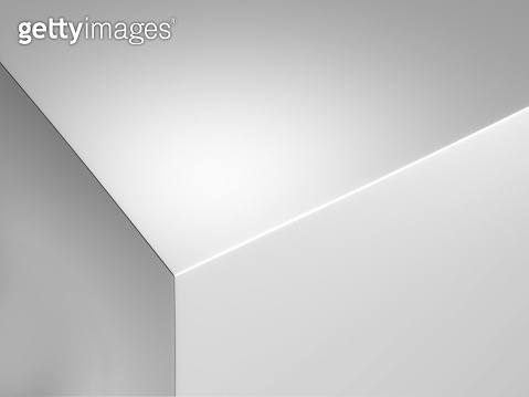 Realistic edge of white box, 3d rendering. 이미지 (963126458) - 게티이미지뱅크