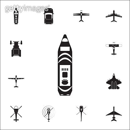 luxury yacht icon. Detailed set of Transport view from above icons ...