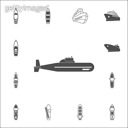 nuclear submarine icon. Detailed set of Ships icons. Premium quality ...