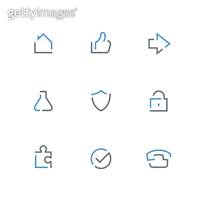Colored outline icon set 05 이미지 (1032852154) - 게티이미지뱅크
